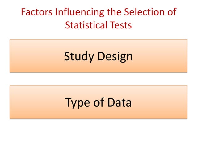 Choosing appropriate statistical test RSS6 2104 | PPT