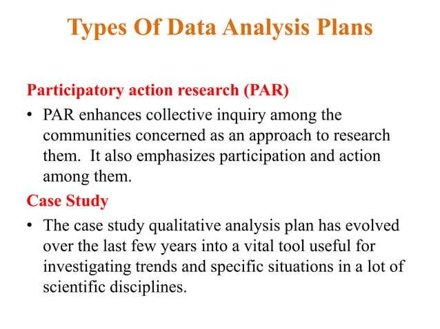 Choosing a qualitative data analysis Plan | PPTX