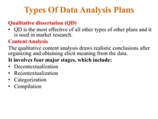 Choosing a qualitative data analysis Plan | PPTX