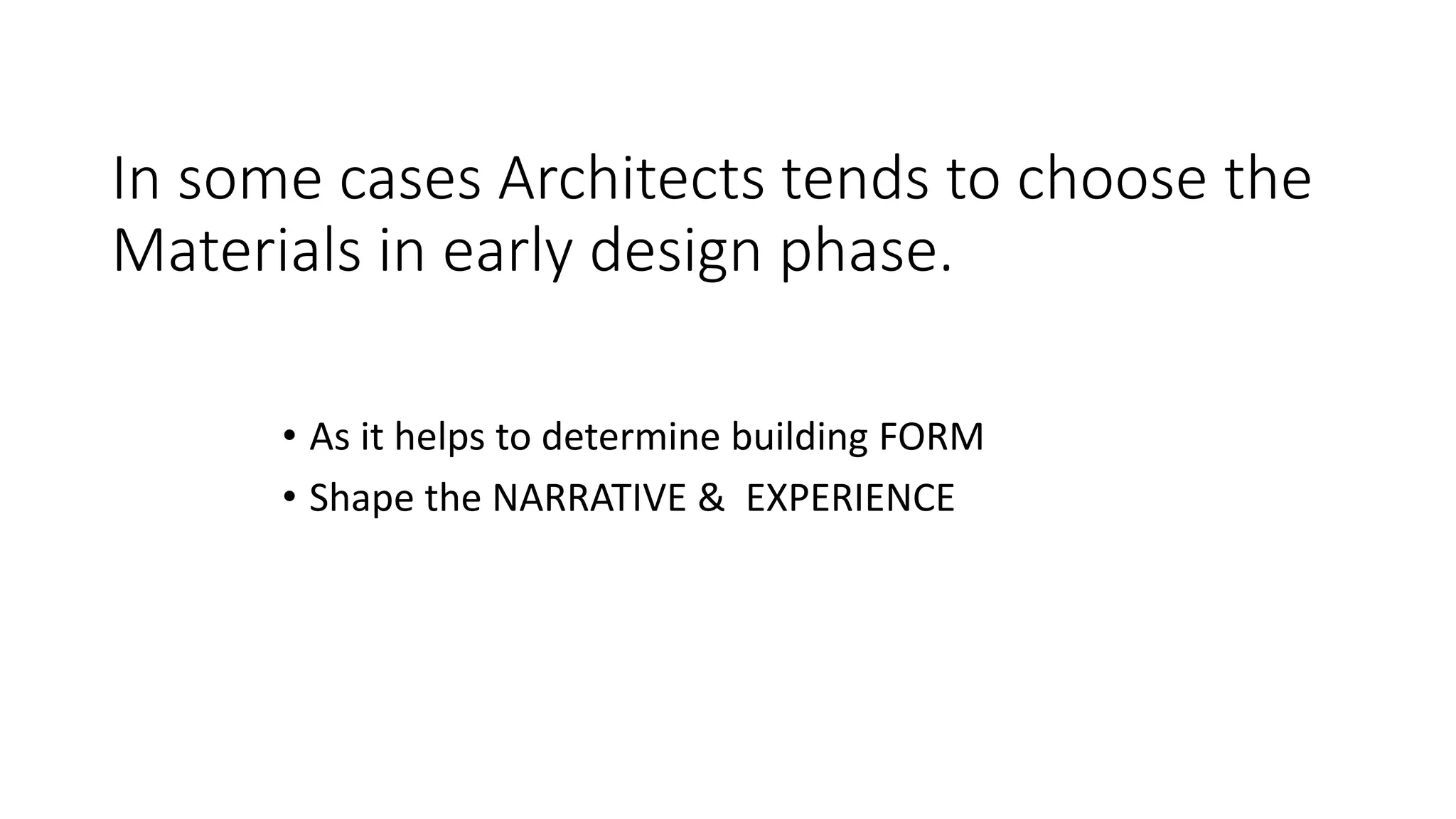 Choosing architectural materials | PPTX