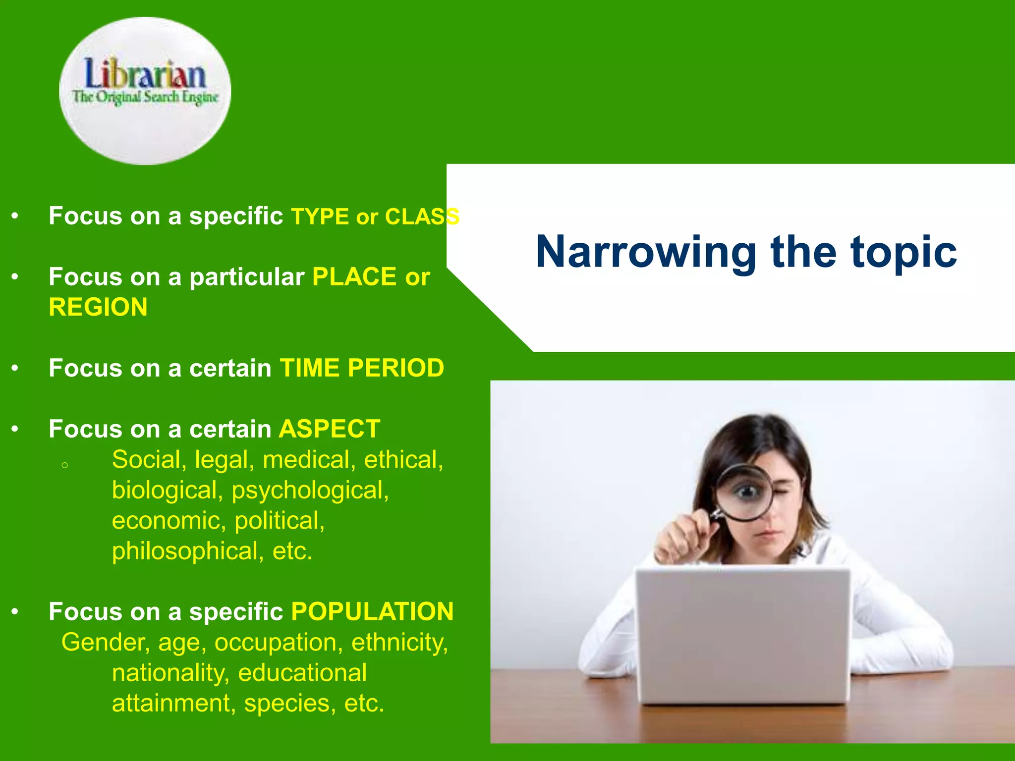 Choosing a research topic | PPTX