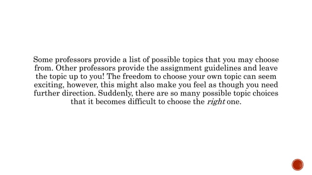 Choosing a Research Topic | PPT