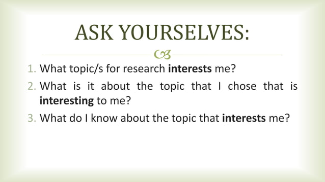 Choosing a research topic | PPT