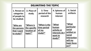 Choosing a research topic | PPTX
