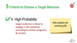 Choosing a Target Behavior by Appleseed | PPTX