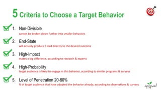 Choosing a Target Behavior by Appleseed | PPTX