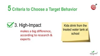 Choosing a Target Behavior by Appleseed | PPTX
