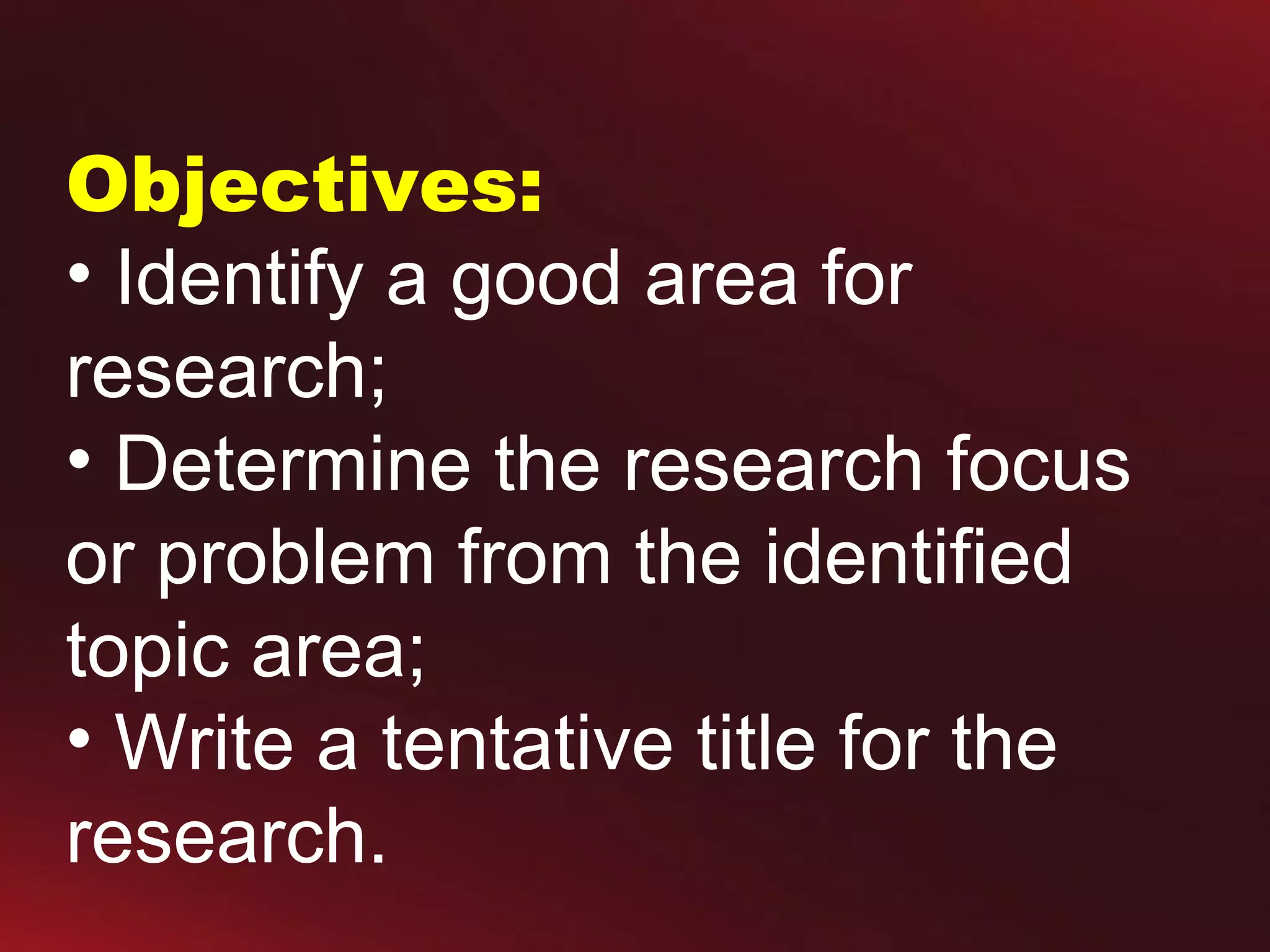 Choosing a Research Topic | PPT