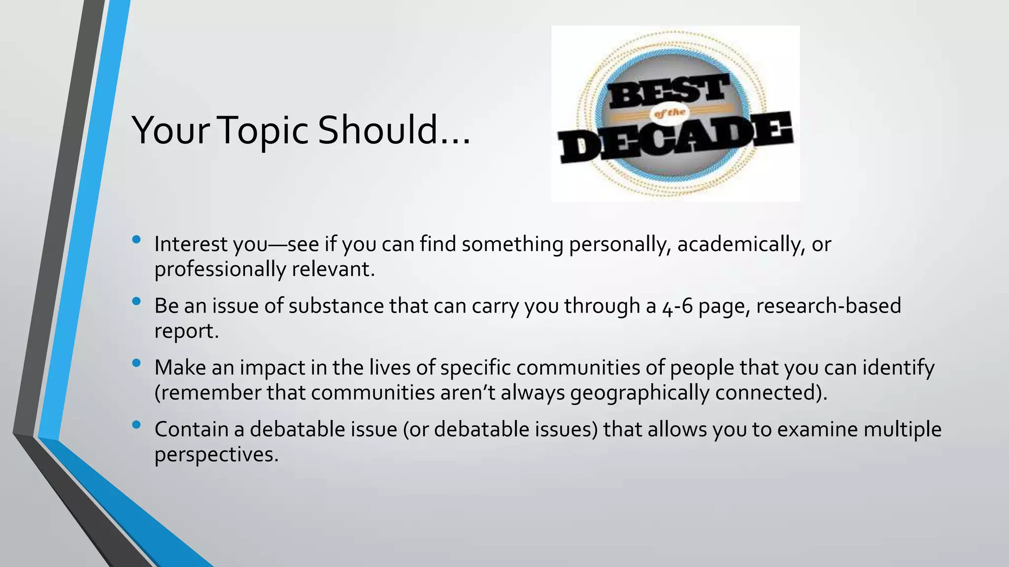 Choosing a Topic Using Stasis Theory | PPTX | Political Issues & policy ...