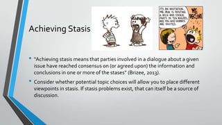 Choosing a Topic Using Stasis Theory | PPTX | Political Issues & policy ...