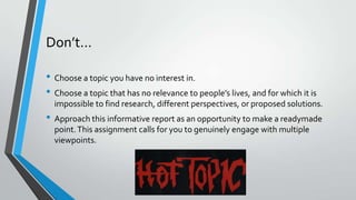 Choosing a Topic Using Stasis Theory | PPTX | Political Issues & policy ...