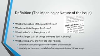 Choosing a Topic Using Stasis Theory | PPTX | Political Issues & policy ...