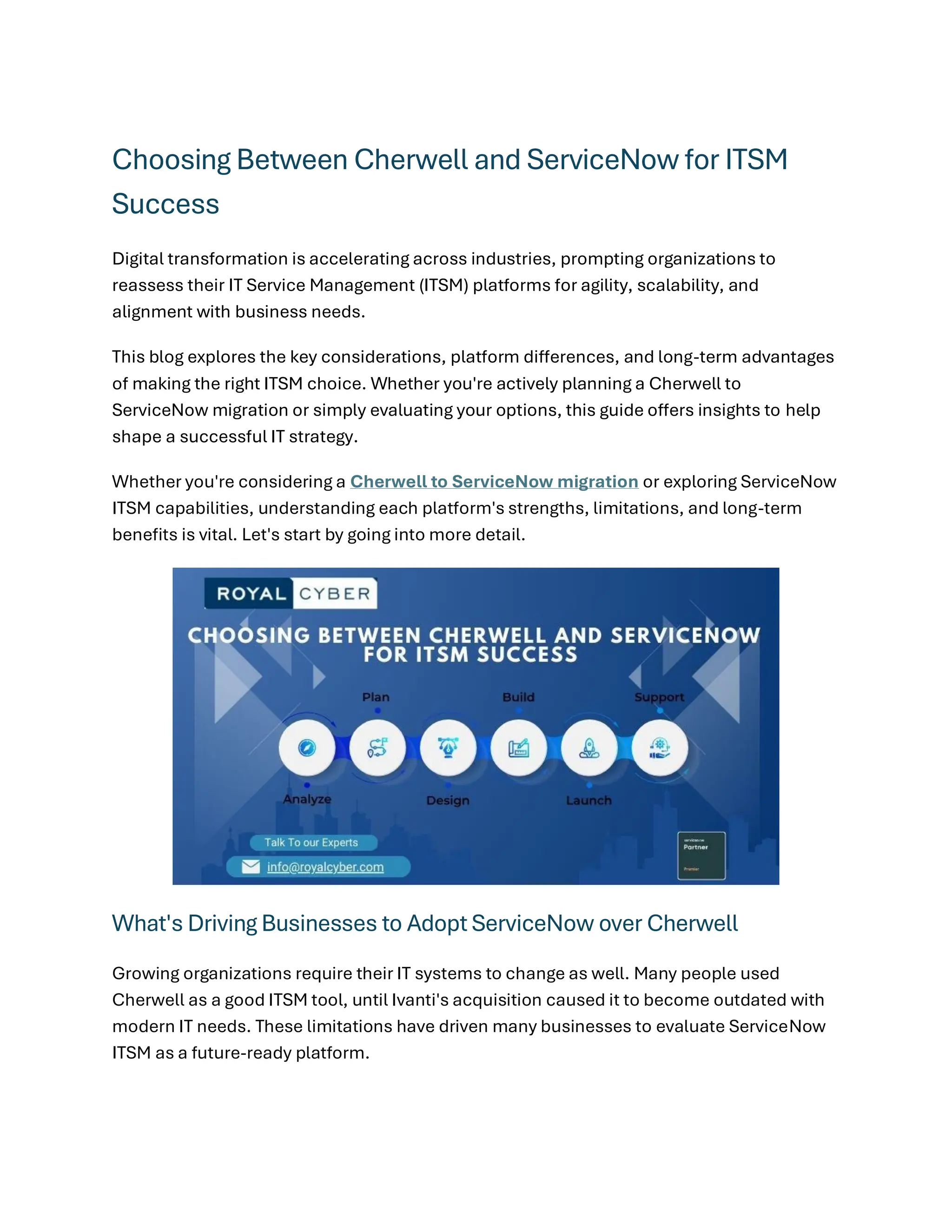 Choosing Between Cherwell and ServiceNow for ITSM Success.pdf