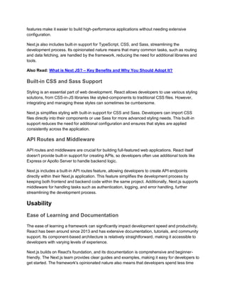 Choosing Between React and Next.js: Key Differences Explained | PDF