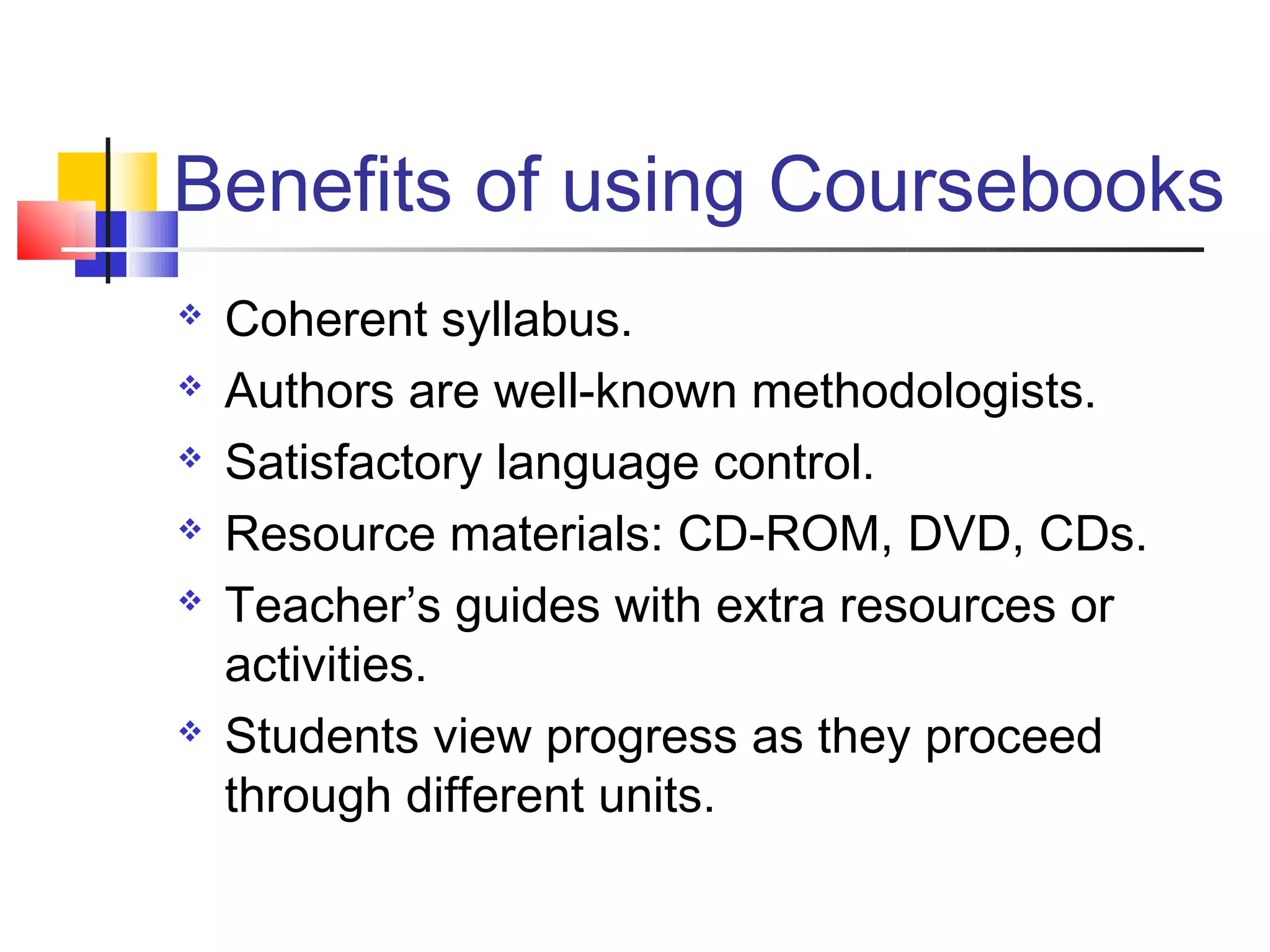 Choosing coursebooks | PPT