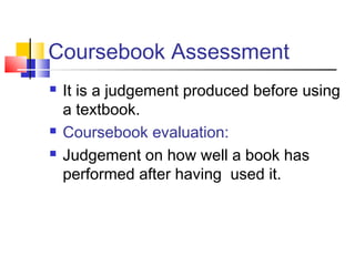 Choosing coursebooks | PPT