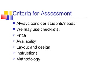 Choosing coursebooks | PPT