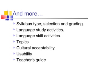 Choosing coursebooks | PPT