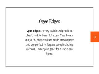 Choosing Edges for Kitchen and Bathroom Countertops | PPTX