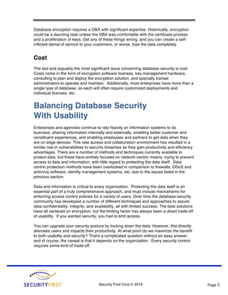 Choosing Encryption for Microsoft SQL Server | PDF