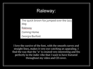 Choosing Font for my CD Cover: | PPTX