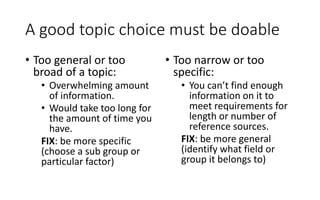 Choosing topics | PPT