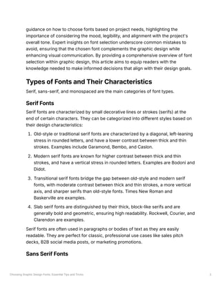 Choosing Graphic Design Fonts Essential Tips and Tricks | PDF | Desktop ...