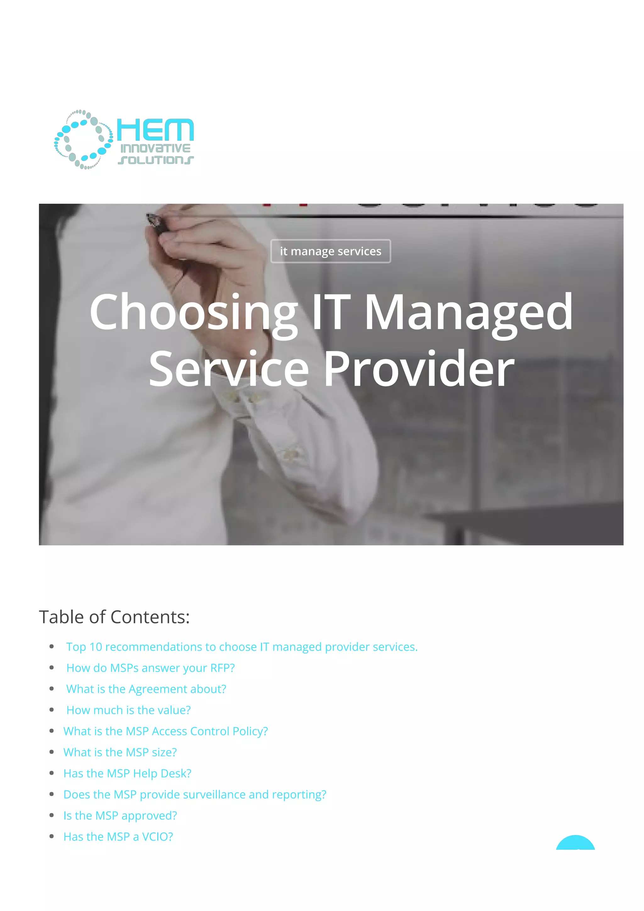 Choosing it managed service provider | PDF