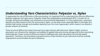 Right Lubricant for Every Yarn: Nylon vs Polyester | PPTX