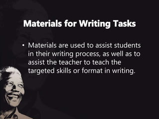 Choosing Materials for Writing Tasks | PPTX
