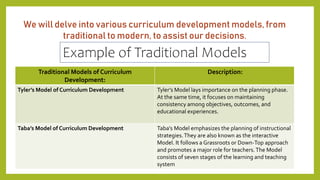 How to choose my own Curriculum Model? Review guide, and extra quizzes ...