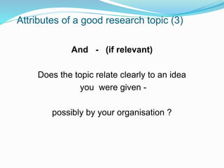 Choosing research topic[1] | PPTX