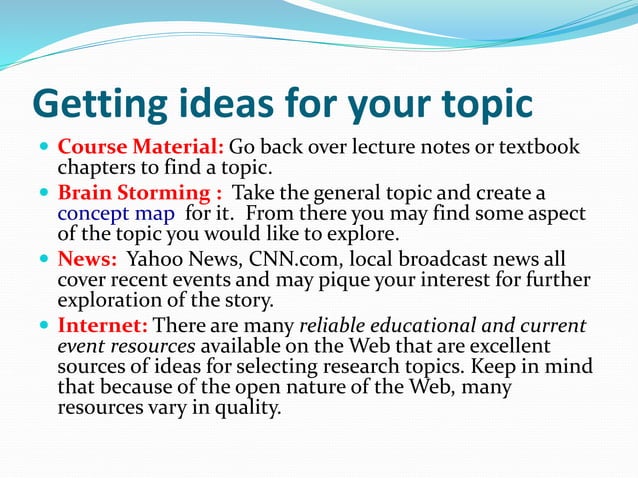 Choosing research topic[1] | PPTX