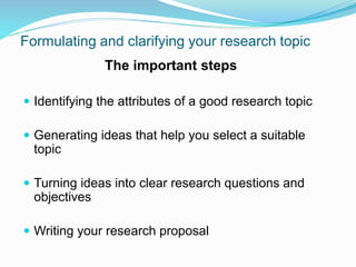 Choosing research topic[1] | PPTX