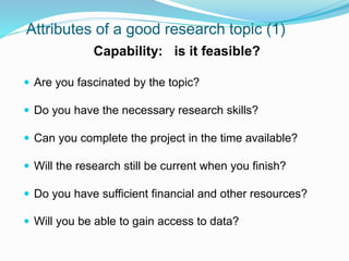 Choosing research topic[1] | PPTX