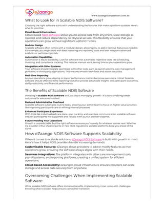 Choosing Scalable NDIS Software for Growing Provider Operations | PDF