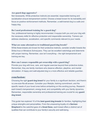 Choosing the10 Best Guard Dog Breeds good | PDF