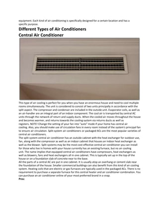 Choosing the Best AC for Your Home!.ppt | Home Appliances | Home & Garden