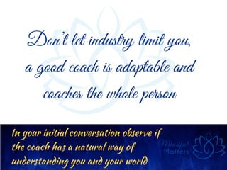 Choosing the best coach | PPT