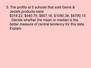 Choosing the best measure of central tendency | PPTX