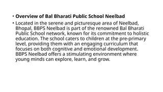 Choosing the Best Pre-Primary School in Bhopal Bal Bharati Public ...