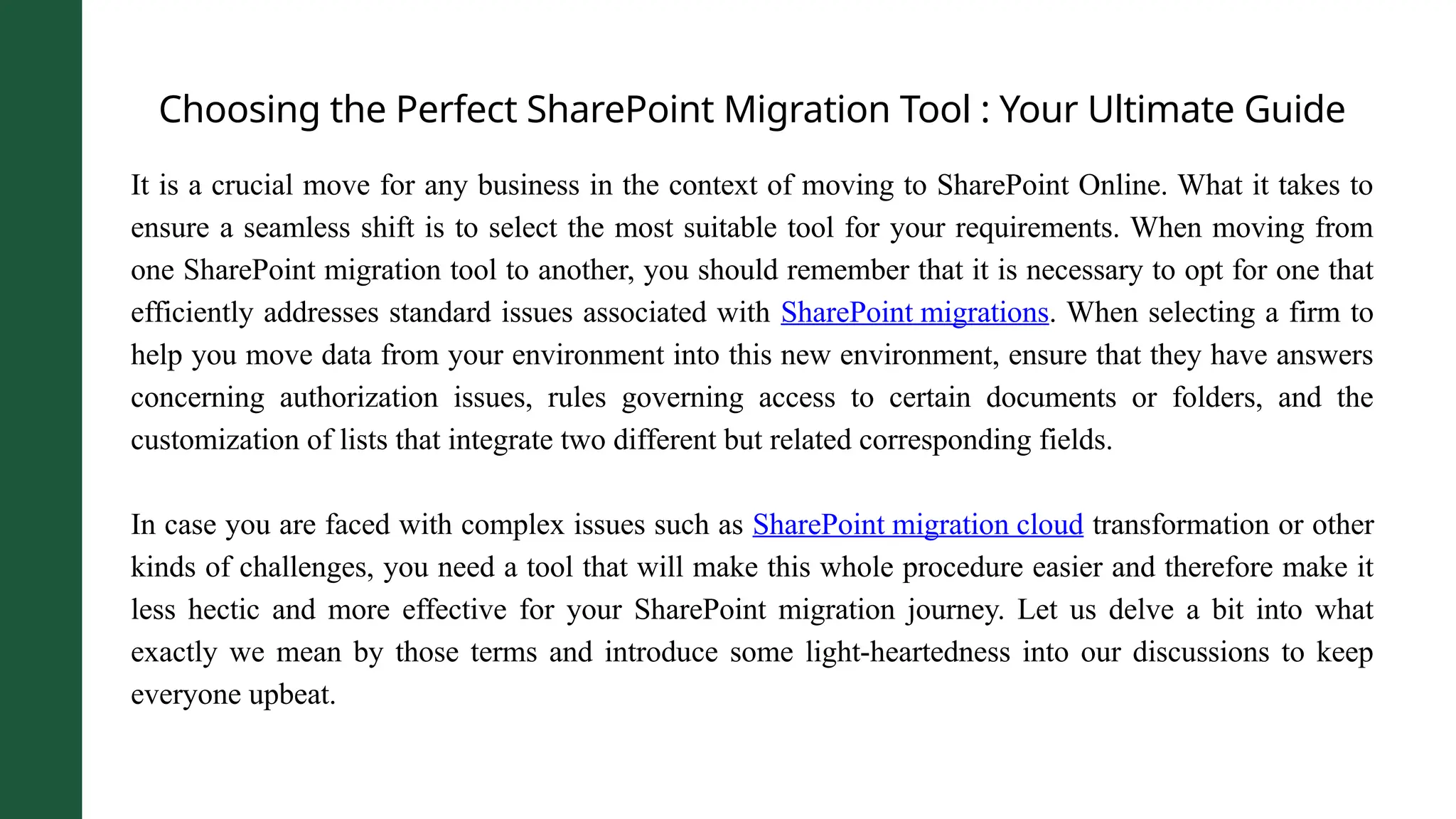 Choosing the Perfect SharePoint Migration Tool Your Ultimate Guide.pptx