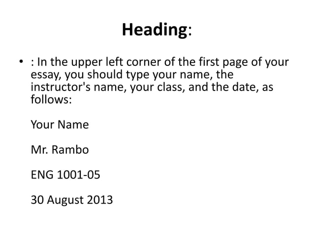 Choosing the proper essay format | PPT