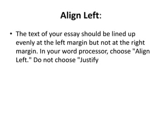 Choosing the proper essay format | PPTX