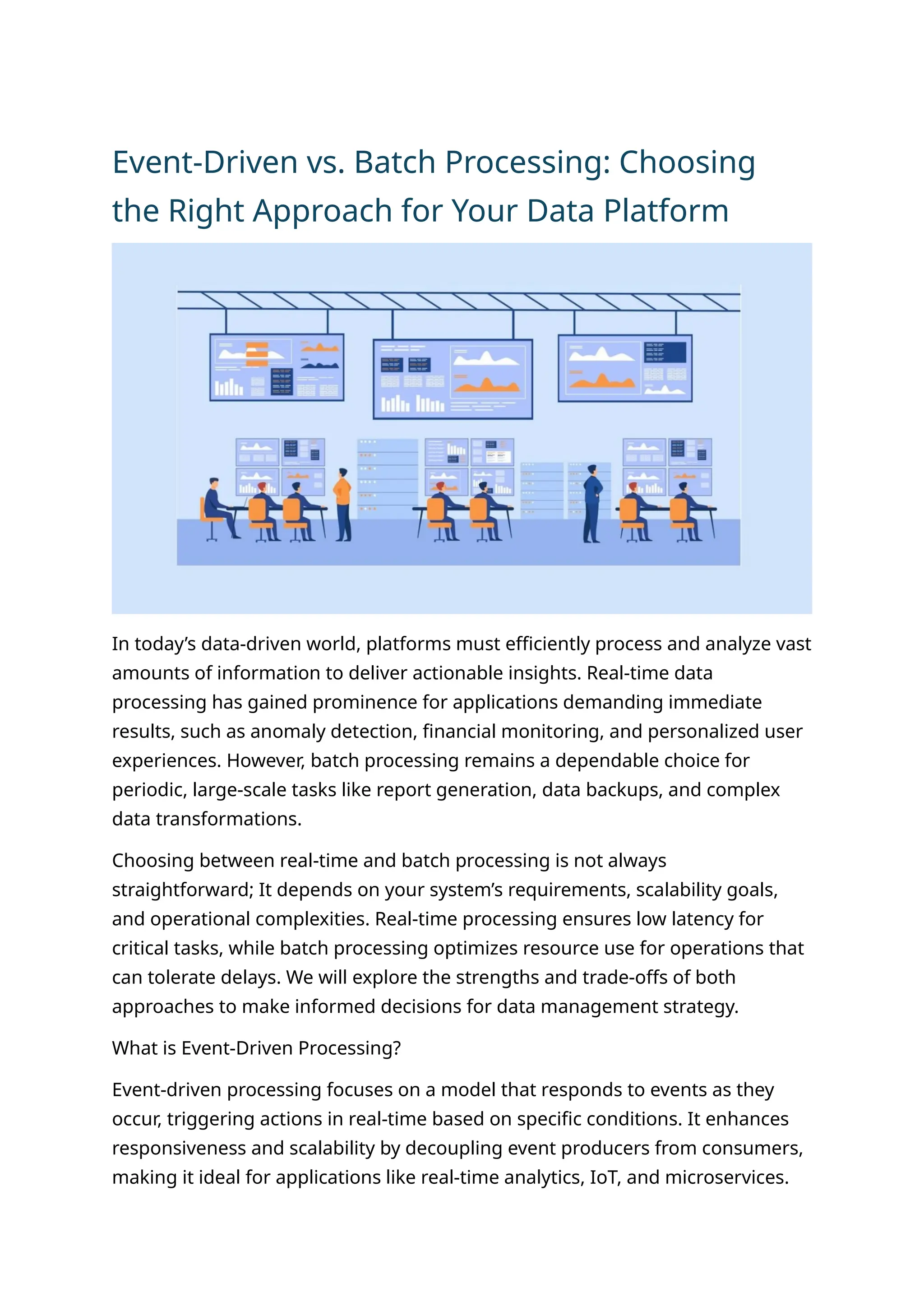 Event-Driven vs. Batch Processing: Choosing the Right Approach for Your ...