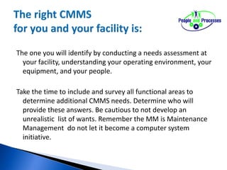 Choosing The Right CMMS | PDF