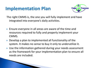 Choosing The Right CMMS | PDF