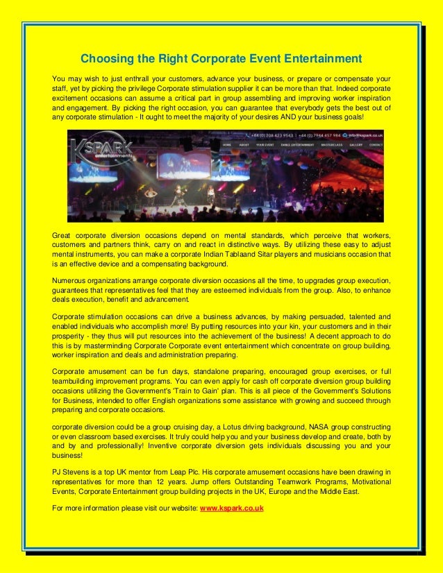 Choosing The Right Corporate Event Entertainment choosing-the-right-corporate-event-entertainment