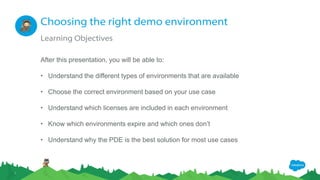 Choosing the Right Demo Environment (Salesforce Partners) | PDF