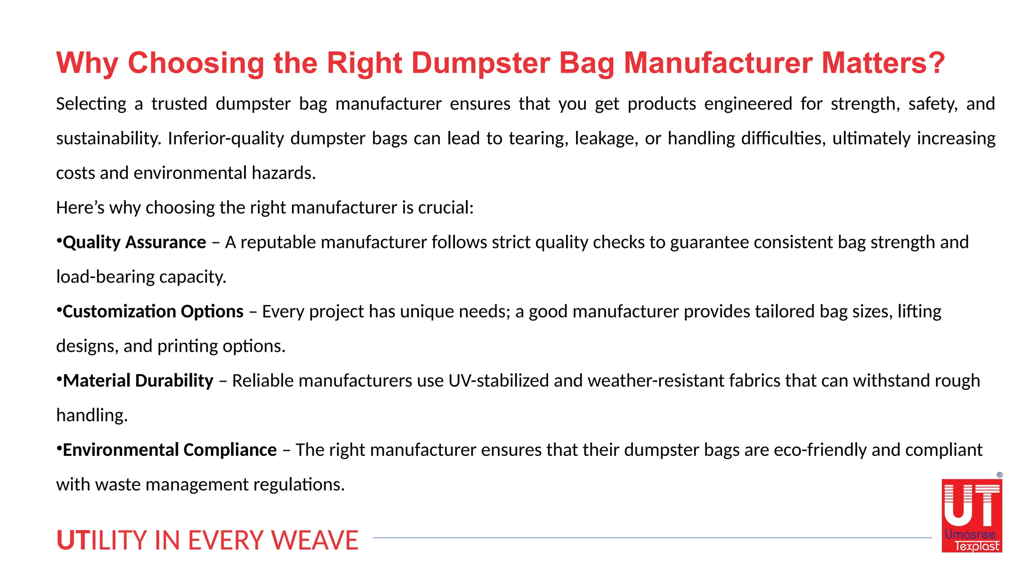 Choosing the Right Dumpster Bag Manufacturer A Complete Guide for ...